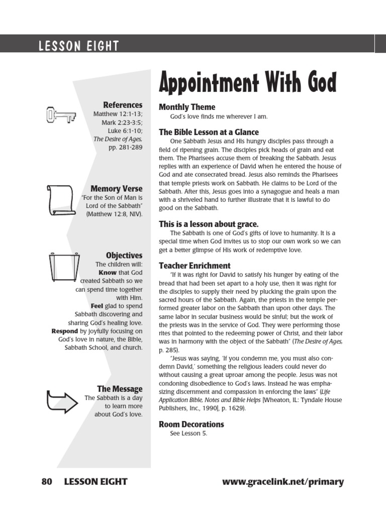 Appointment With God: Lesson Eight | Download Free PDF | Jesus | Gospel ...