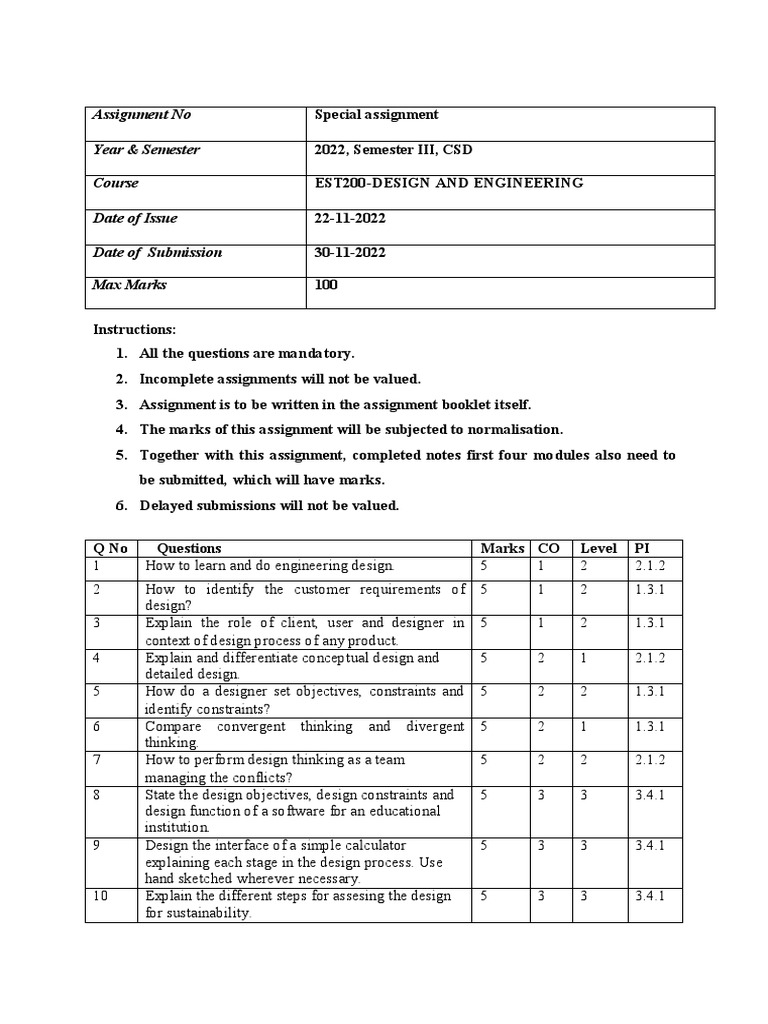 EST200 Special Assignment | Download Free PDF | Design | Computing EST200 Special Assignment | Download Free PDF | Design | Computing