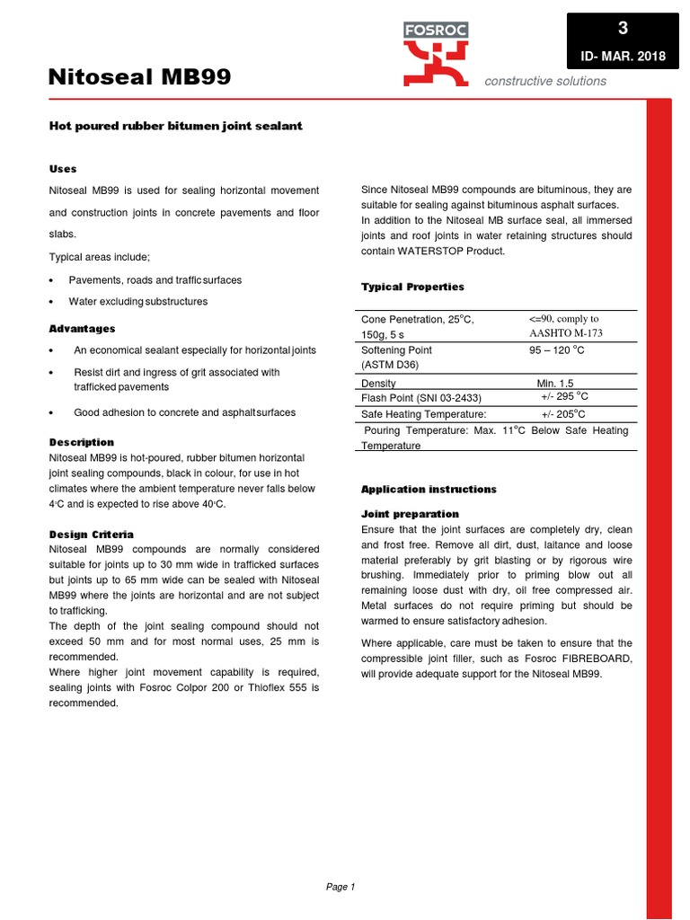 Nitoseal MB99 | PDF
