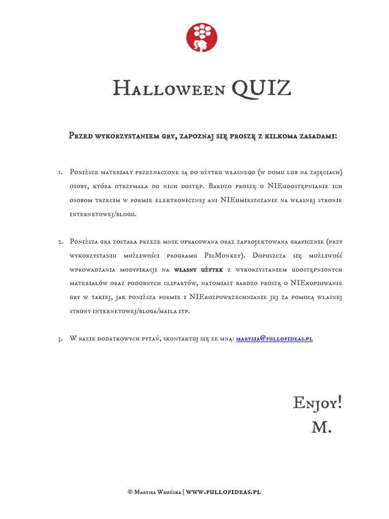 Halloween QUIZ | PDF