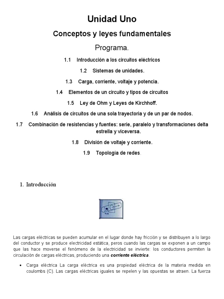 Conceptos U1 | PDF | Electricidad | Energia electrica