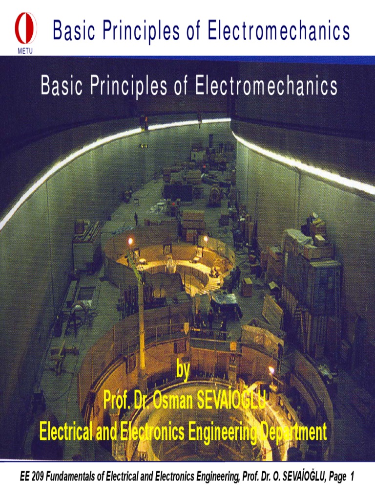 Lecture 5 Basic Principles of Electromechanics | PDF | Electric Generator | Electric Motor
