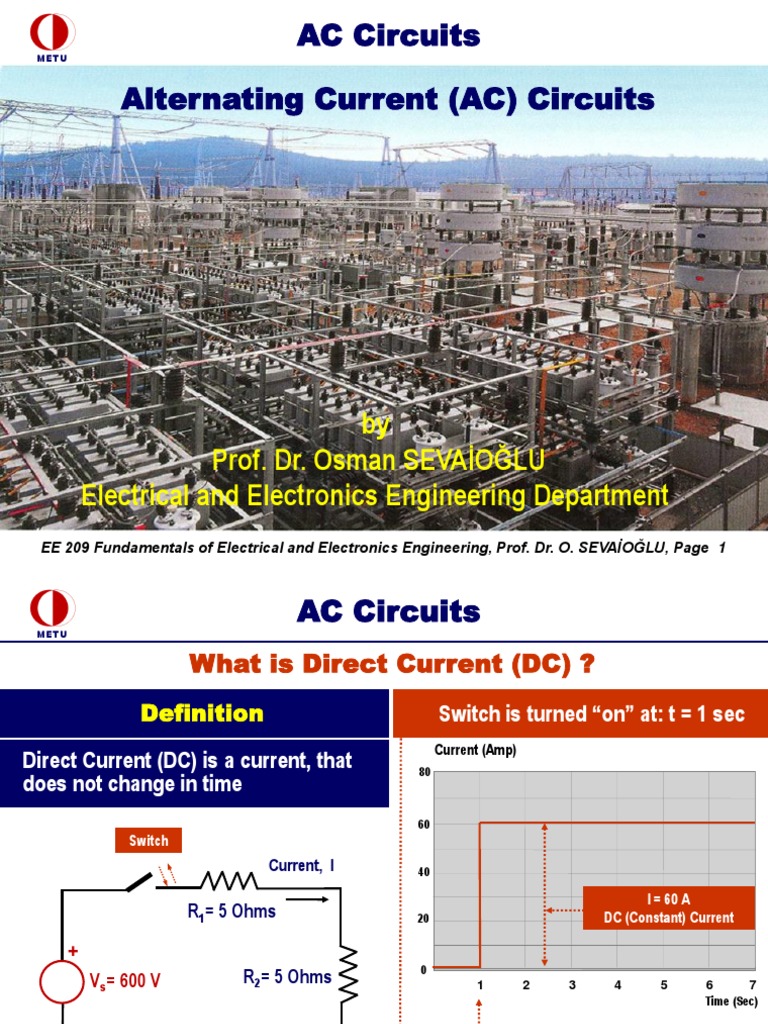 Lecture 3 AC Circuits | PDF | Capacitor | Voltage