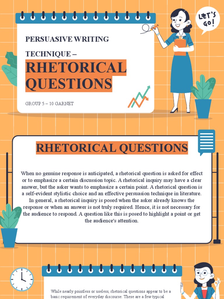 Rhetorical Questions in Persuasive Writing | PDF | Rhetoric | Question
