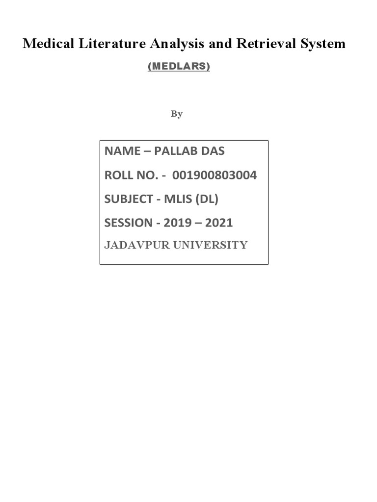 Project Medlar | PDF | Information Science