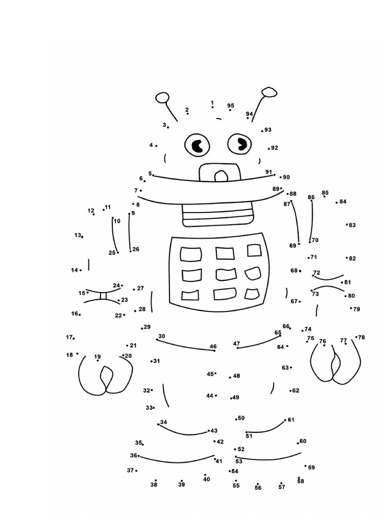 Colour by Number-Robot | PDF