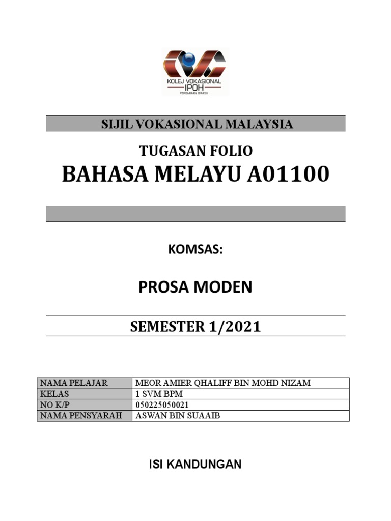 Folio Bahasa Melayu | PDF