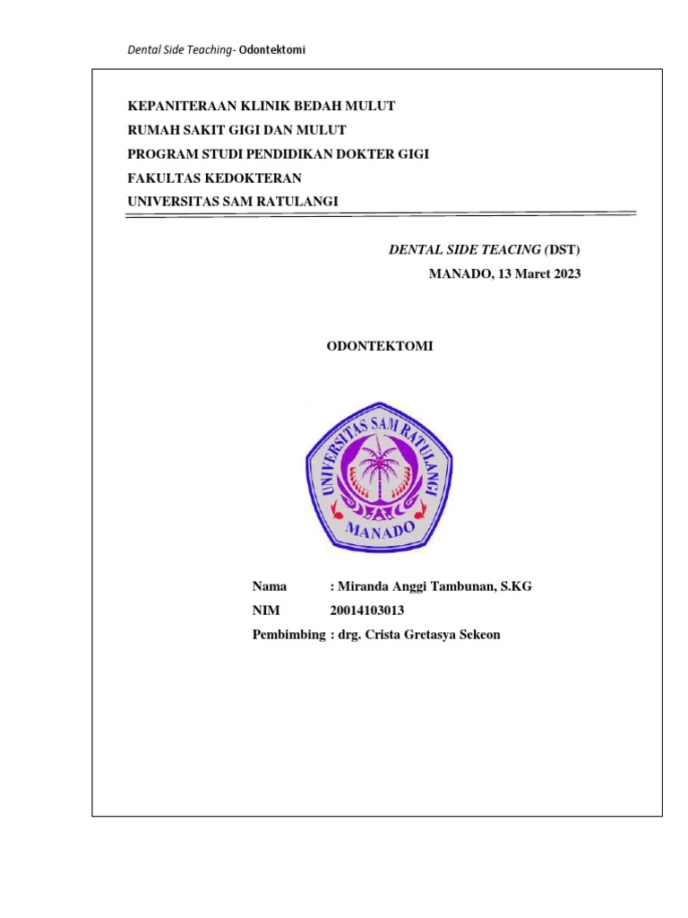 DST Odontektomi | PDF