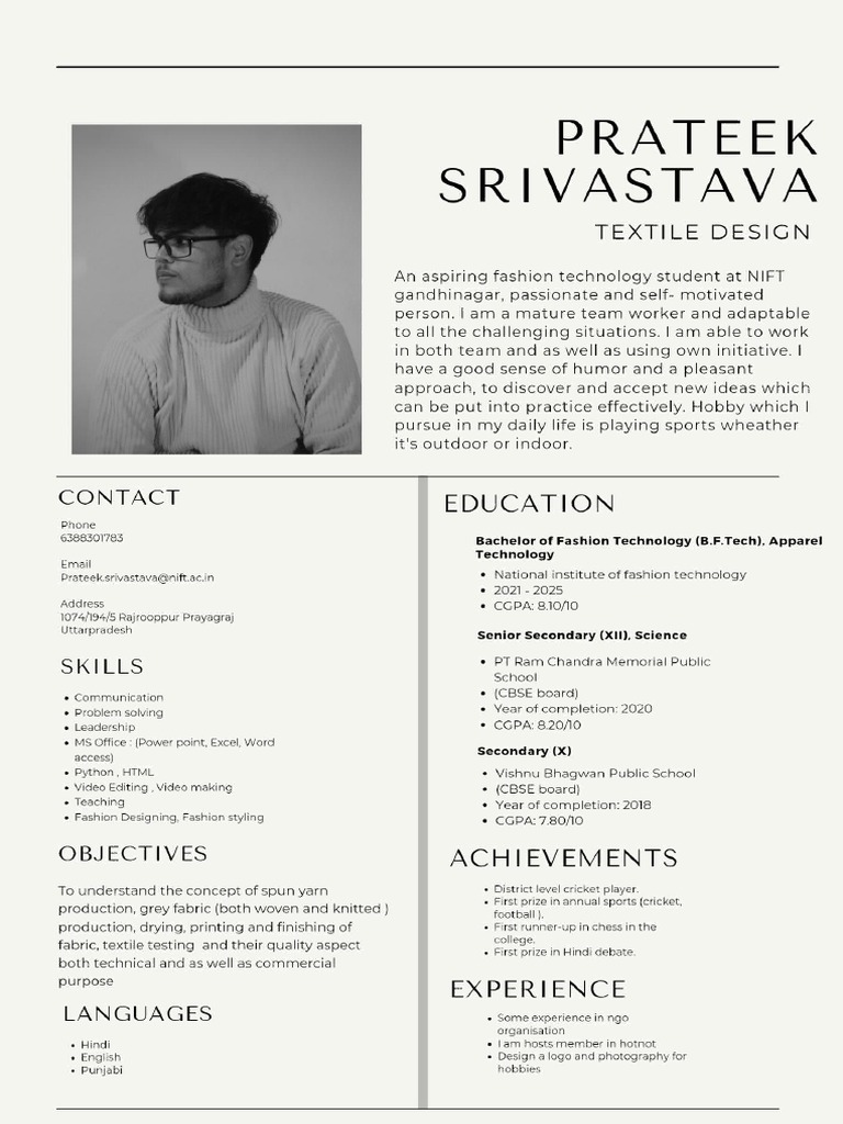 Prateek Srivastava CV | PDF
