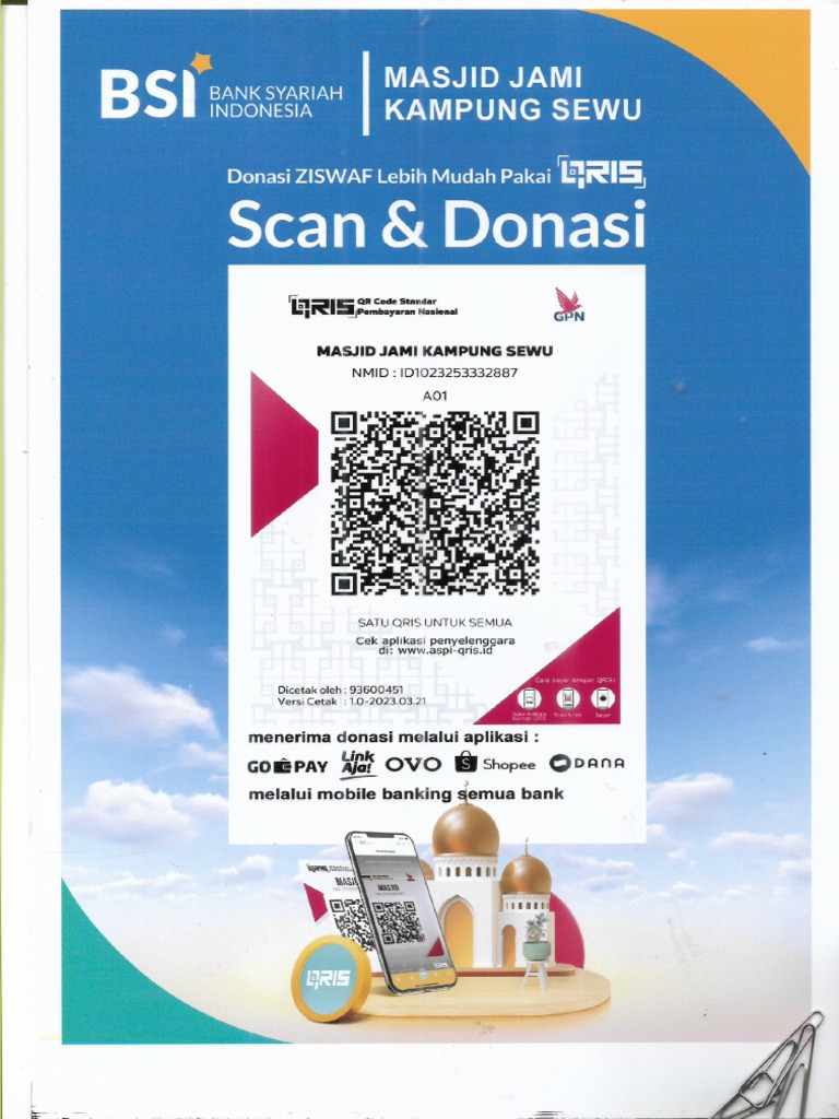 QRIS Masjid Jami | PDF