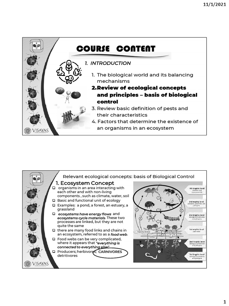 PPRT172 LECTURE3 INTRO I.2 Final Sept2021 BWhandouts | PDF | Pest (Organism) | Herbivore