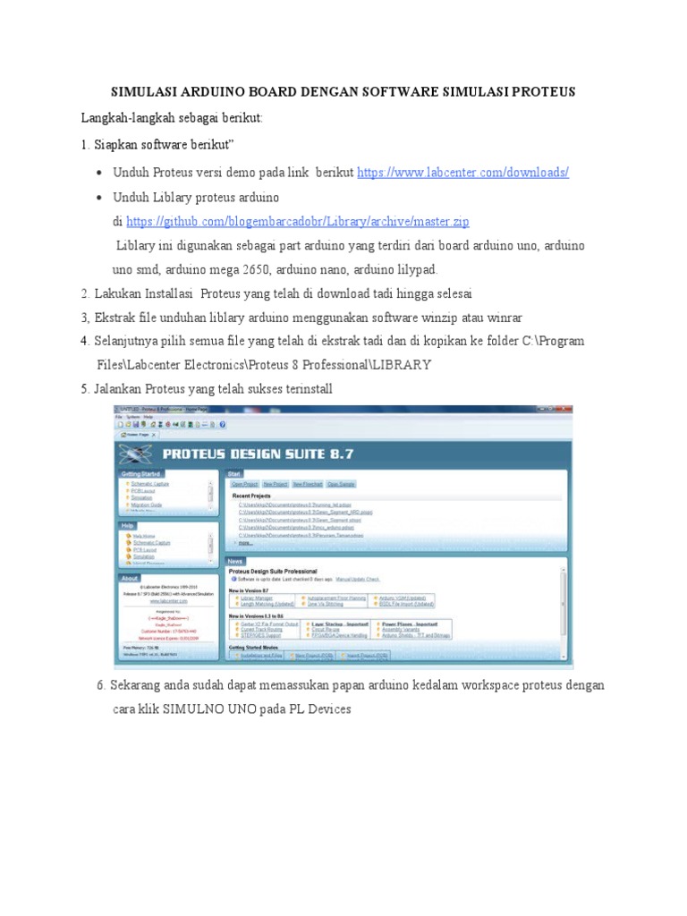 Arduino Dengan Proteus | PDF