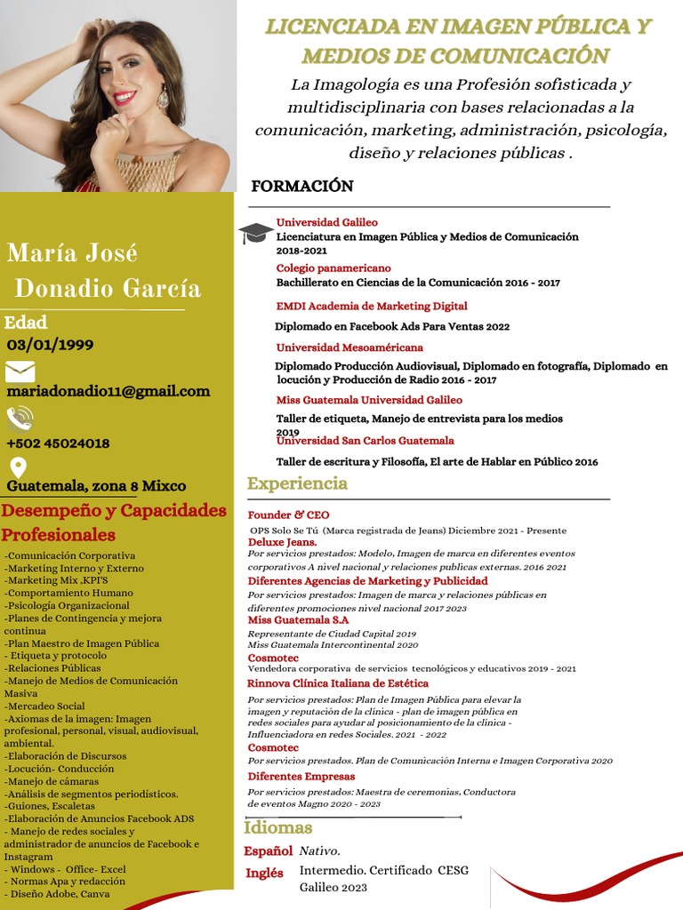 CV MaríaJosé - Donadío | PDF | Marketing | Comunicación
