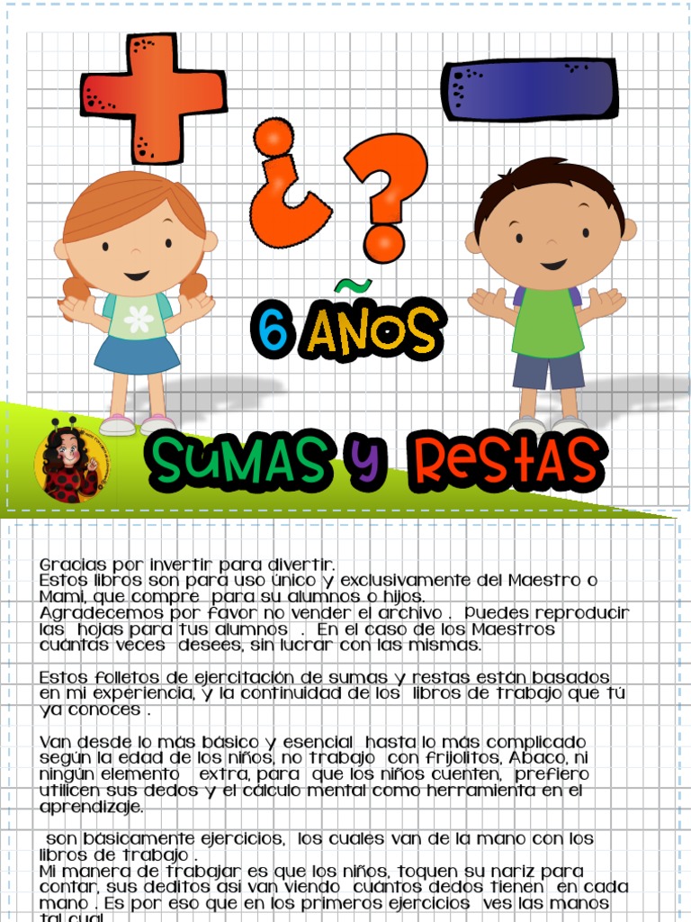 Sumas 6 Años.2020 | PDF | Crecimiento personal y profesional