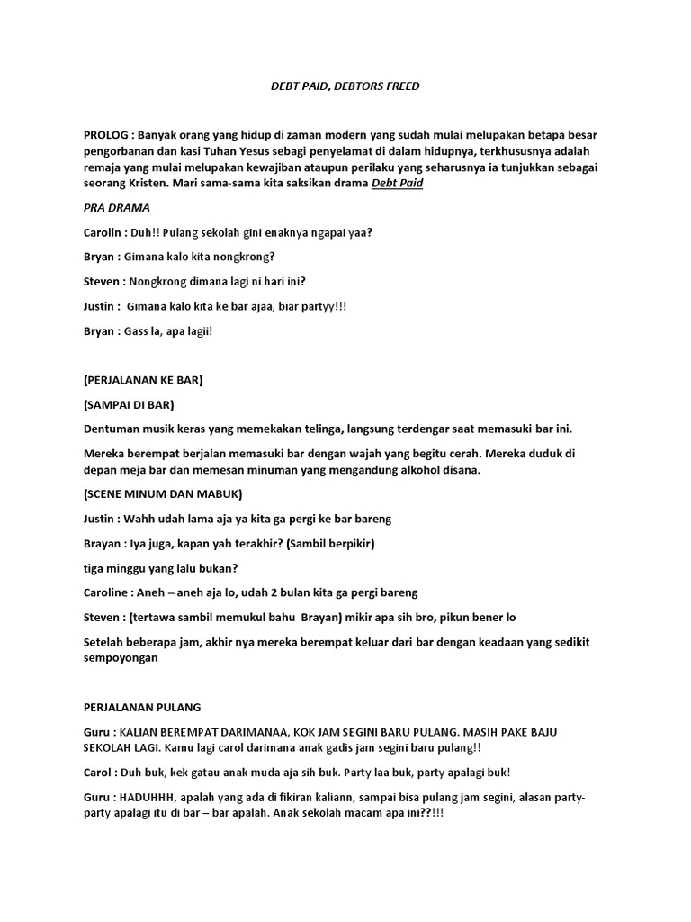 Naskah Dramaa 1 | PDF