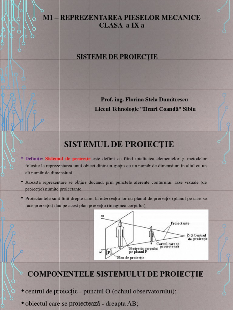 m1 Sisteme de Proiectie - Desen Tehnic | PDF