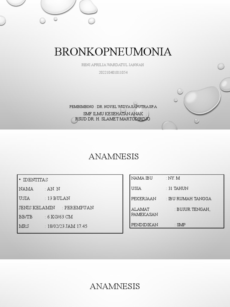 Bronkopneumonia Reni | PDF