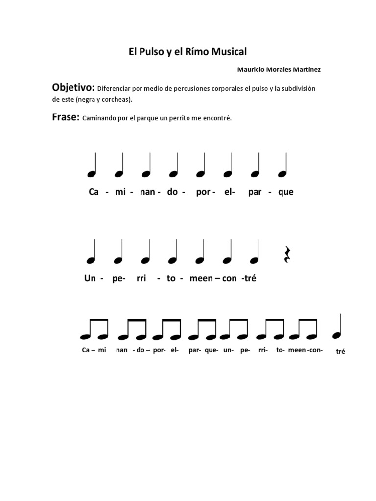 Pulso y Ritmo en Percusión Corporal | PDF