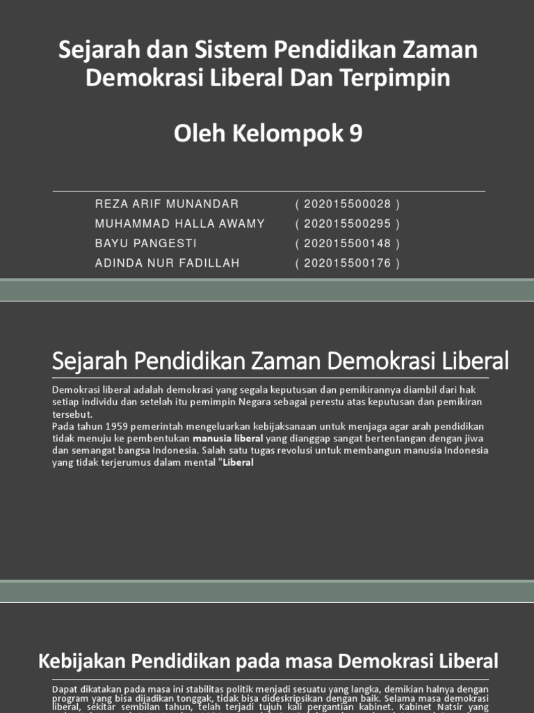Kel 9 - Demokrasi Liberal Dan Demokrasi Terpimpin | PDF