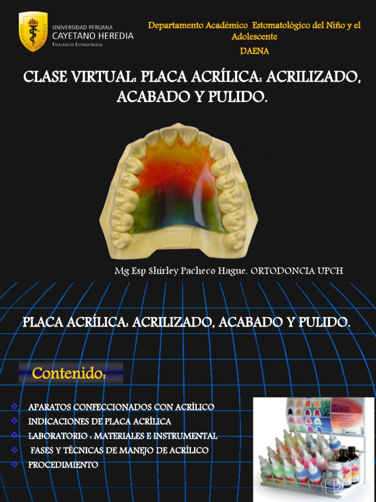 Fases Y Técnicas Del Acrílico Dental Pdf Ortodoncia Materiales