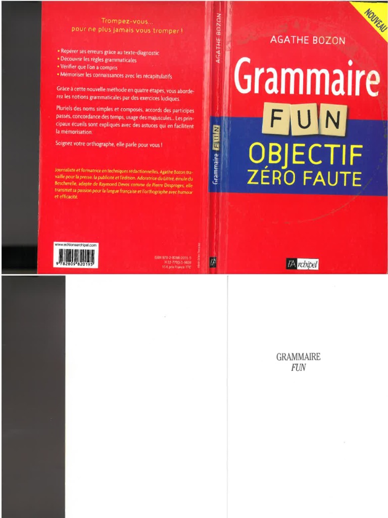 Grammaire Fun Objectif Zero Faute | PDF