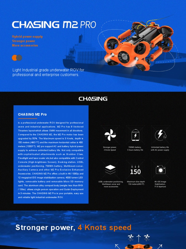 Light Industrial grade underwater ROV for professional and enterprise ...