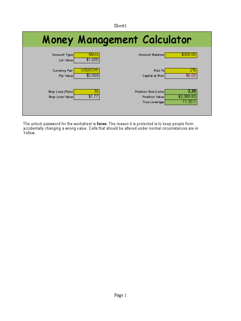 Money Management Calculator | PDF