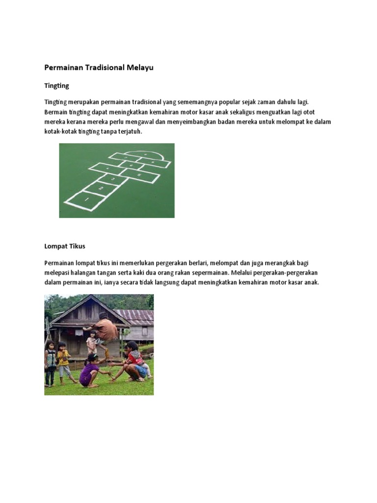 Permainan Tradisional Melayu | PDF