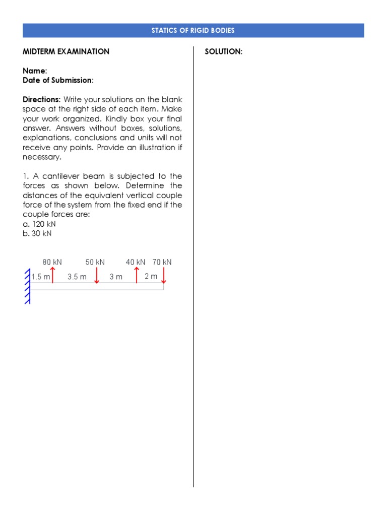 Midterm Statics | PDF