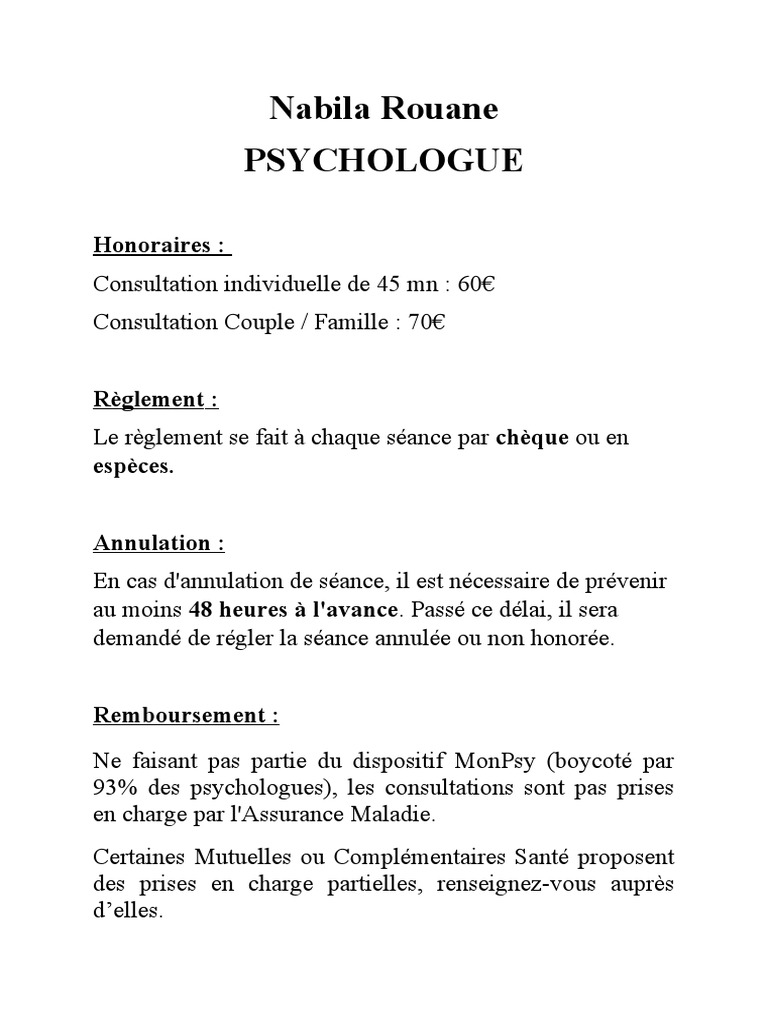 Affiche Honoraire | PDF