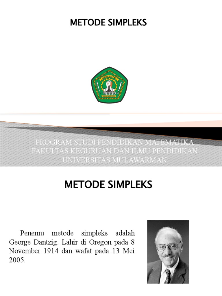 Metode Simpleks untuk Mahasiswa | PDF