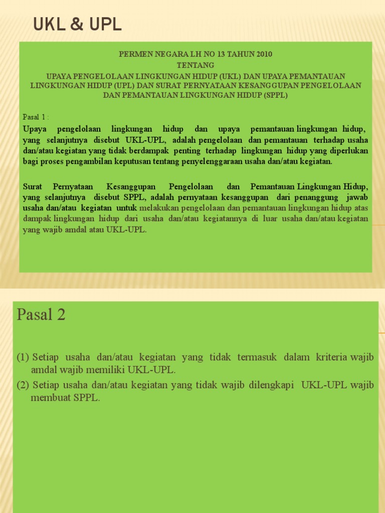 Panduan UKL UPL dan SPPL 2025 | PDF