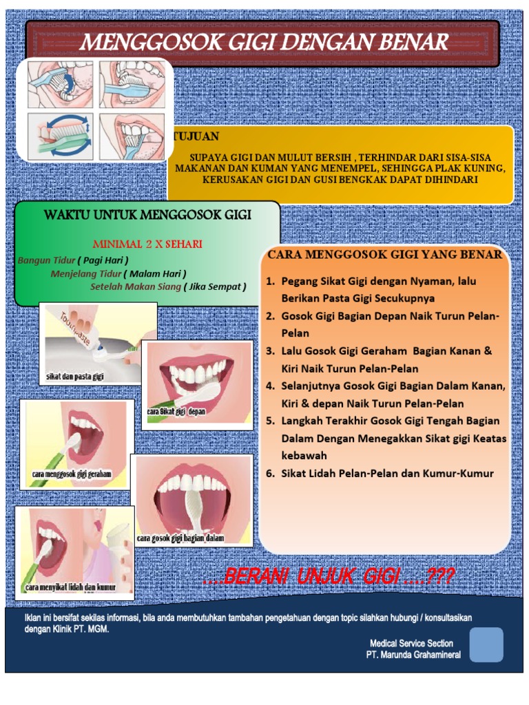MENGGOSOK GIGI YANG BENAR (Poster BLN Jan'14) | PDF