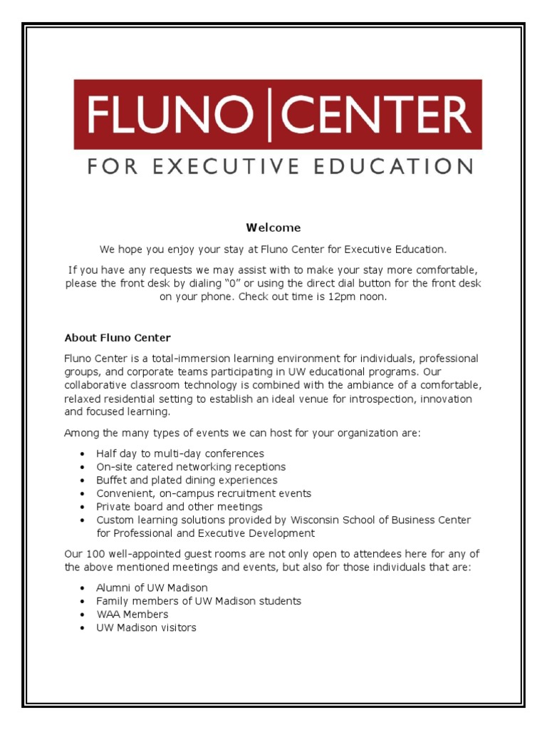 Fluno Center Executive Education Guide | PDF