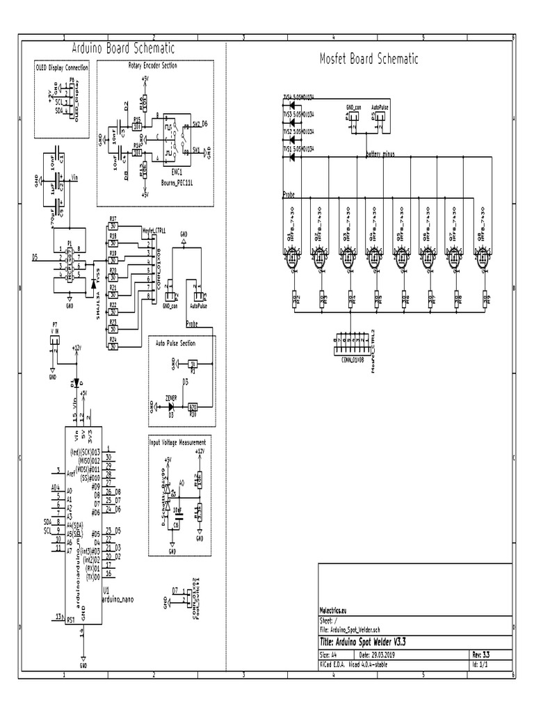 Spot Welder V3.3 Schematic | PDF