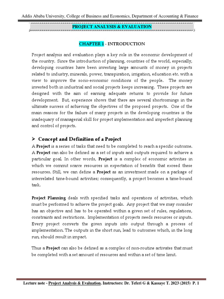 Ch. 1 | PDF | Feasibility Study | Economics Ch. 1 | PDF | Feasibility Study | Economics