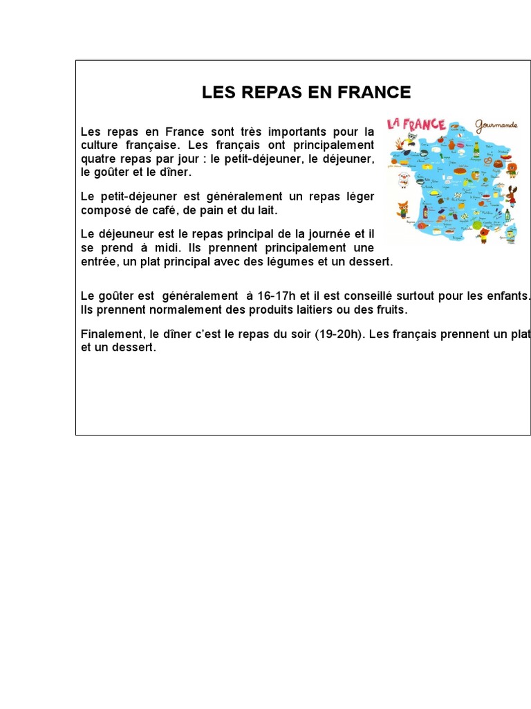 Les Repas Quotidiens en France | PDF | Bien-être
