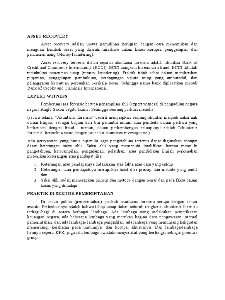 Asset Recovery | PDF | Hukum