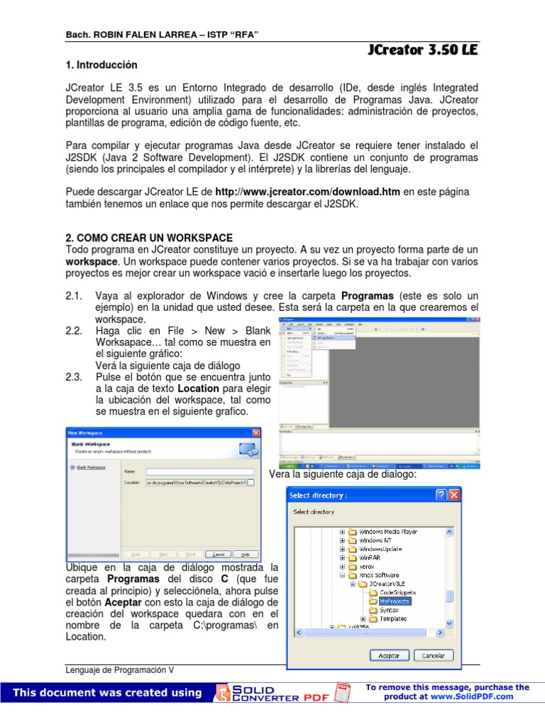 JCreator | PDF | Entorno de desarrollo integrado | Java (lenguaje de ...