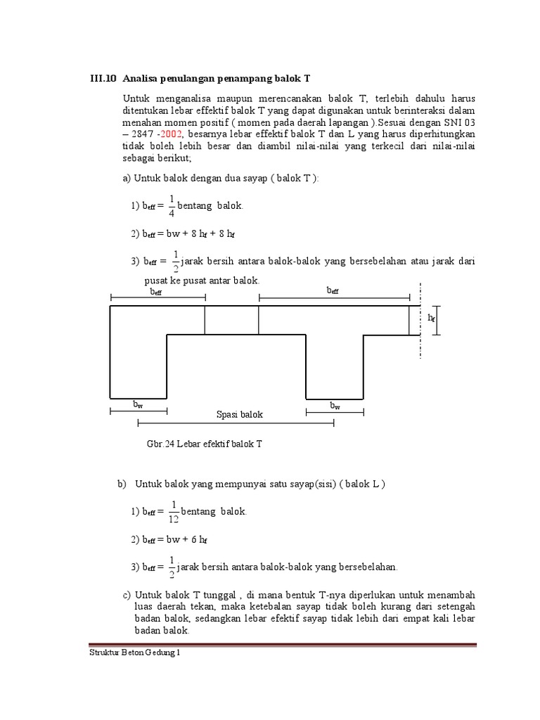BAB 3 - 4 Balok T | PDF