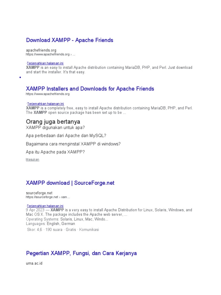 Download XAMPP: Instalasi Mudah Apache | PDF | Bisnis | Komputer