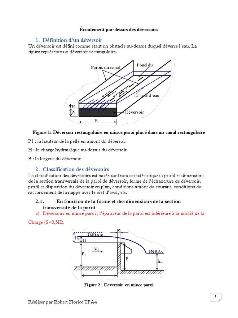 Deversoirs .PDF (TPA4) | PDF