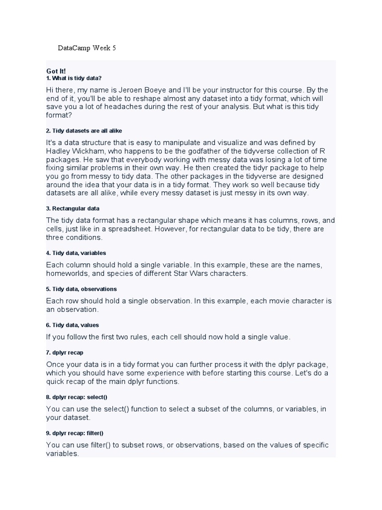 DataCamp Week 5 | PDF | Computers