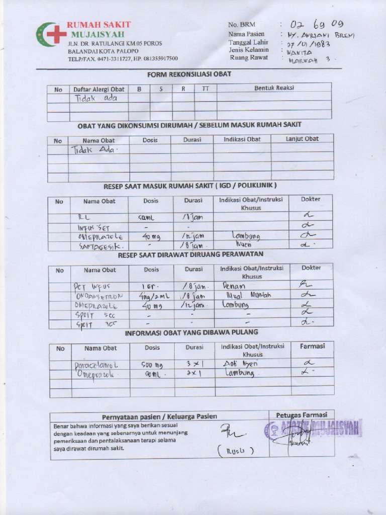 Rekonsiliasi Obat 1 | PDF