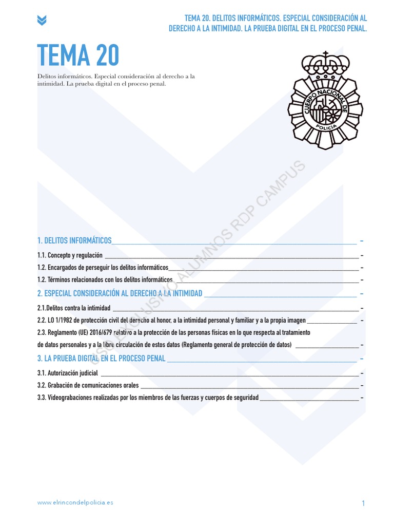 Tema 20 (Extendido) - Convocatoria 2021 | PDF