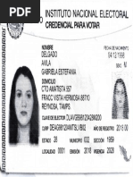 Credencial INE: Datos de Votante México | PDF