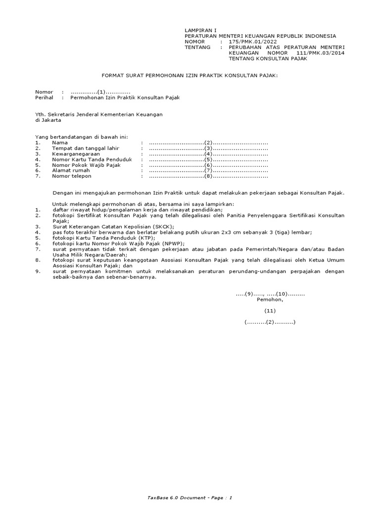 PMK 175 Tahun 2022-Lampiran | PDF