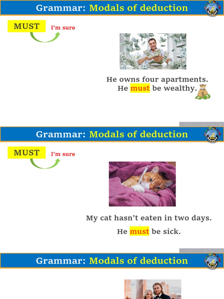 Past Modals of Deduction Slides | PDF
