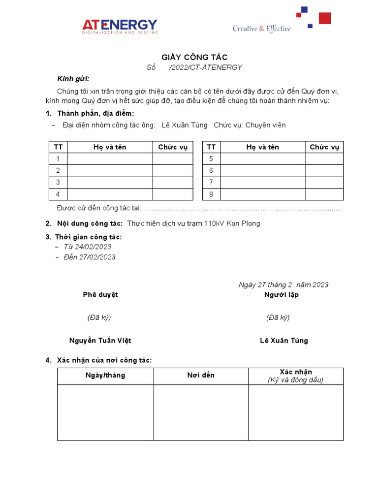 Mau Giay Di Duong | PDF