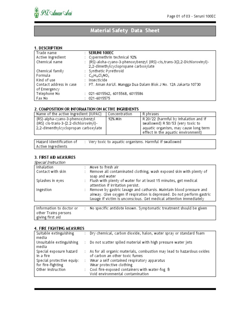 Seruni Msds | PDF | Fires | Magnesium